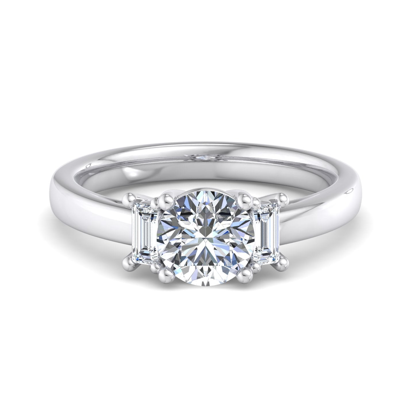Alor Jewel 1 Ct Round Cut Lab-Created Diamond Engagement Ring - Elegant ...
