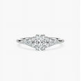 Alor Jewel 14K White Gold Over Anniversary Ring - 1.2 Ct Oval Cut Lab ...