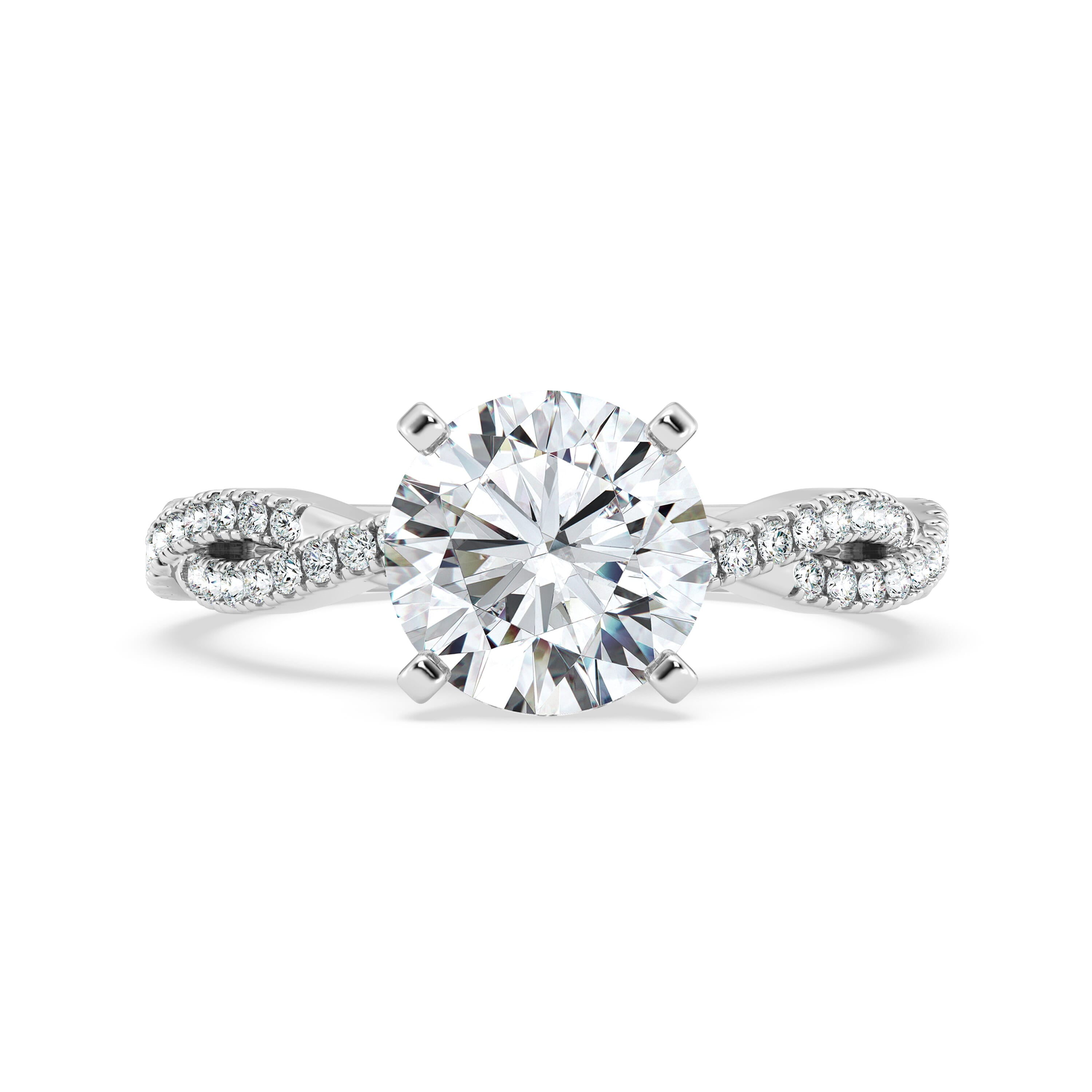 Alor Jewel 14K White Gold Over 1.2 Ct Round Cut Solitaire Diamond Ring ...