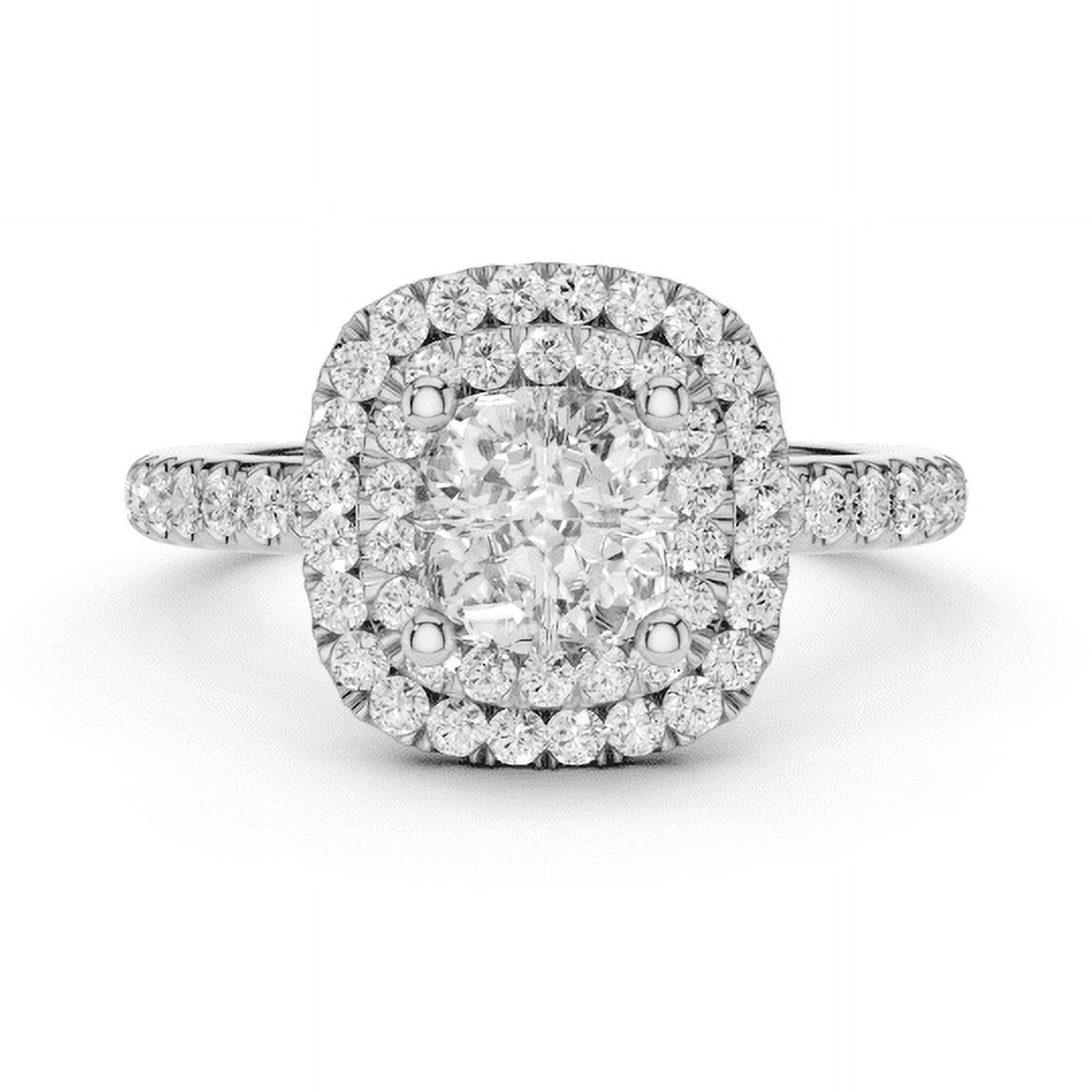 Alor Jewel 14K White Gold Over 1.4 Ct Cushion Cut Diamond Ring ...