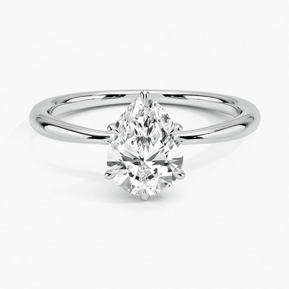 Alor Jewel 14K White Gold Over 1.7 Ct Pear Cut Lab Created Simulated ...