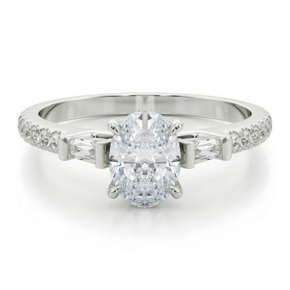 Alor Jewel 14K White Gold Over 2.3 Ct Pear Cut Lab Created Diamond Ring ...
