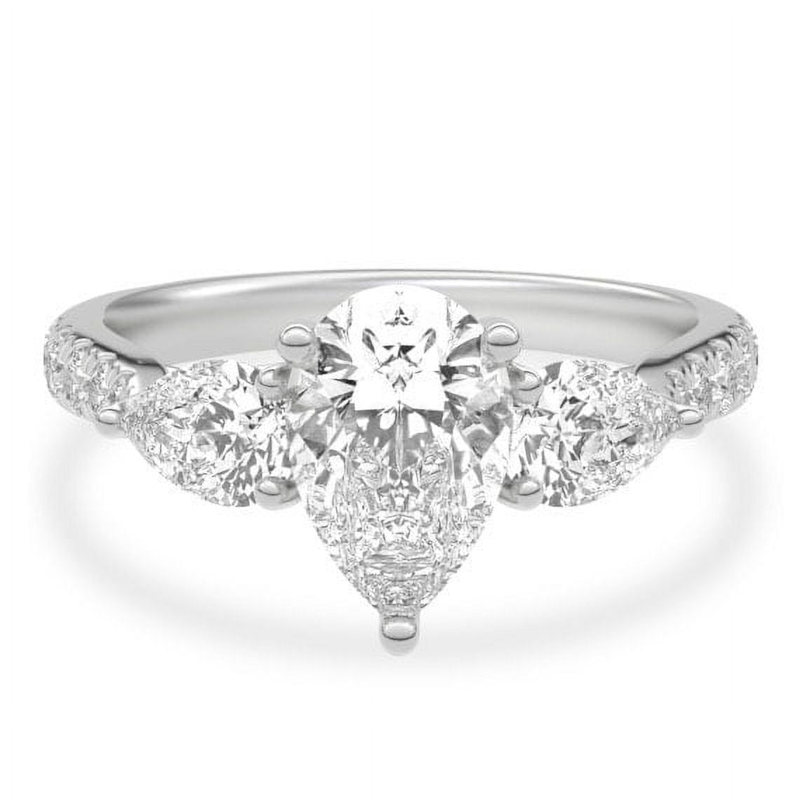 Alor Jewel 14K White Gold Over 2.2 Ct Pear Cut Engagement Solitaire ...