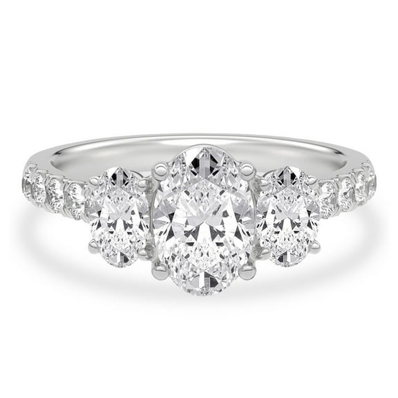 Alor Jewel 14K White Gold Over 1.9 Ct Emerald Cut Solitaire Engagement ...