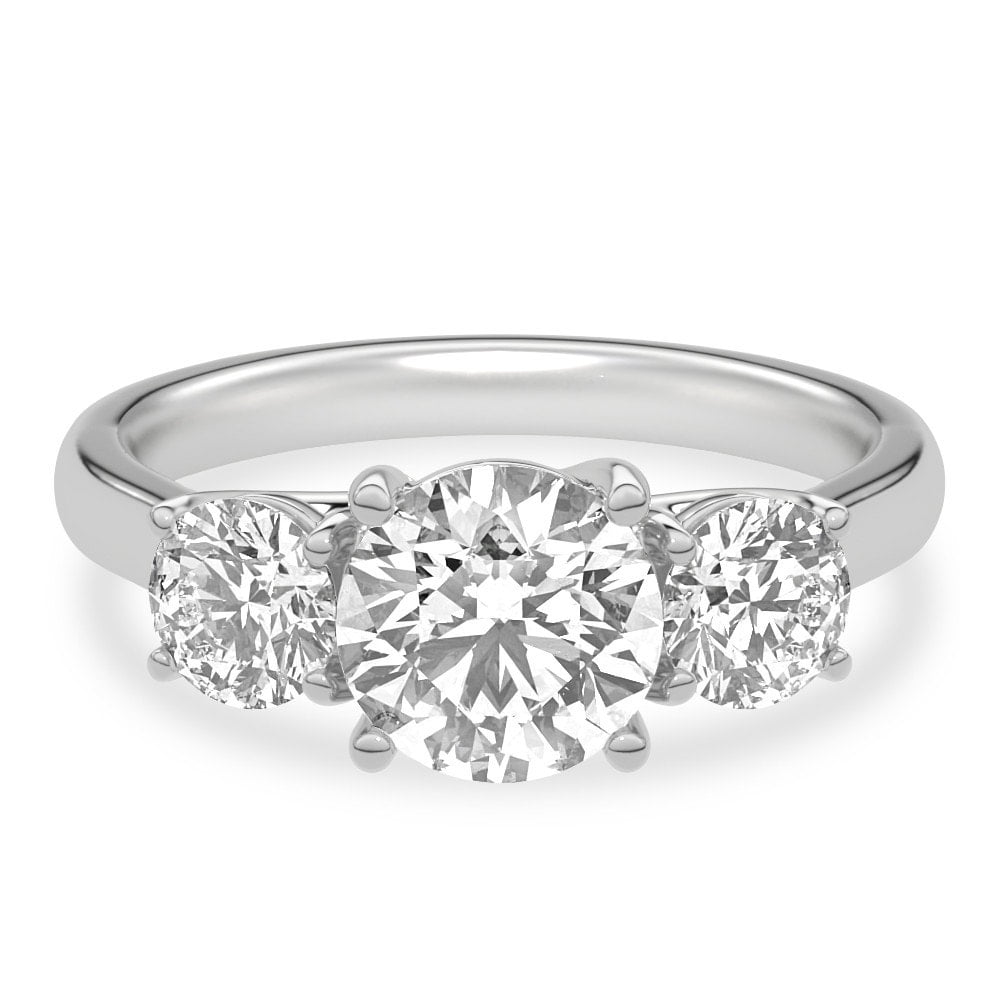 Alor Jewel 14K White Gold Over 2 Ct Round Cut Engagement Solitaire Ring ...