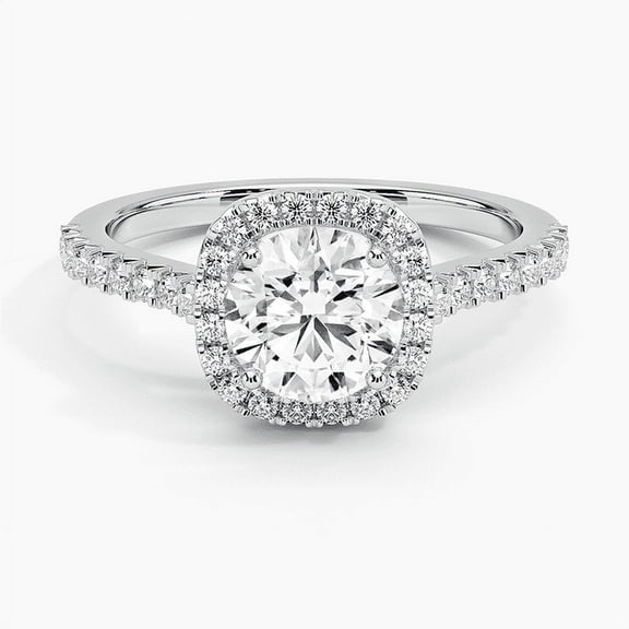Alor Jewel Cushion Cut Diamond Engagement Ring - 1.2 Ct Lab Created ...
