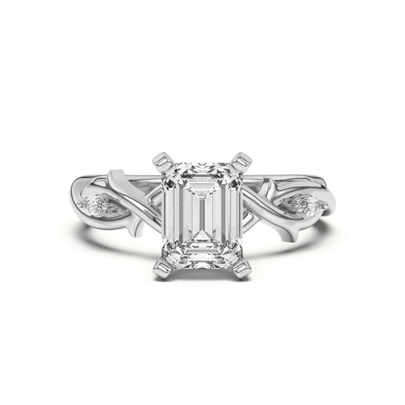 Alor Jewel 14K White Gold Over 1.2 Ct Round Cut Solitaire Diamond Ring ...