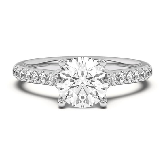 Alor Jewel 14K White Gold Over Diamond Ring - 1 Ct Round Cut Lab ...