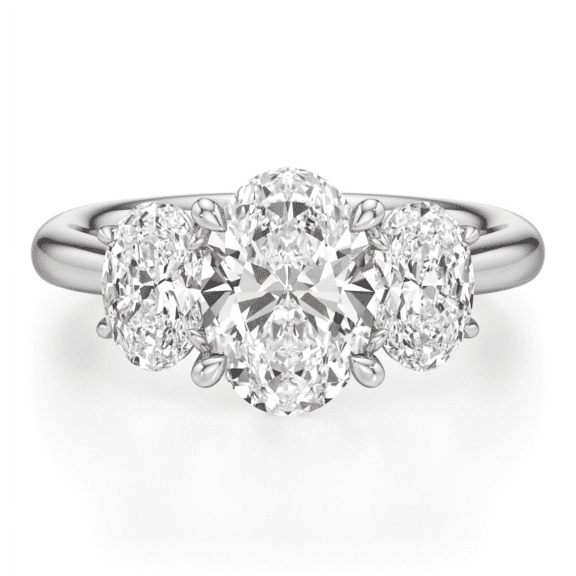 Alor Jewel 14K White Gold Over Ring - 2.1 Ct Oval Cut Lab Created ...
