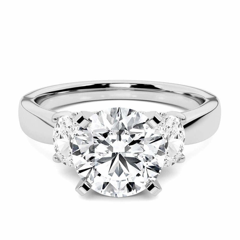Alor Jewel 14K White Gold Over Ring - 2 Ct Round Cut Lab Created ...