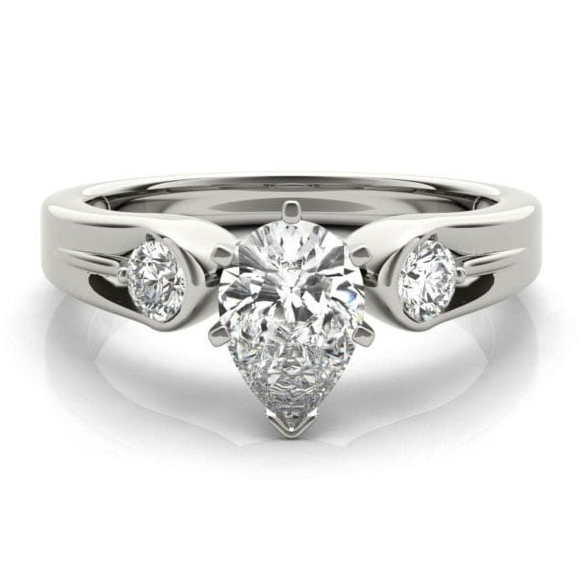 Alor Jewel 14K White Gold Over Rings - 1.9 Ct Pear Cut Lab Created ...