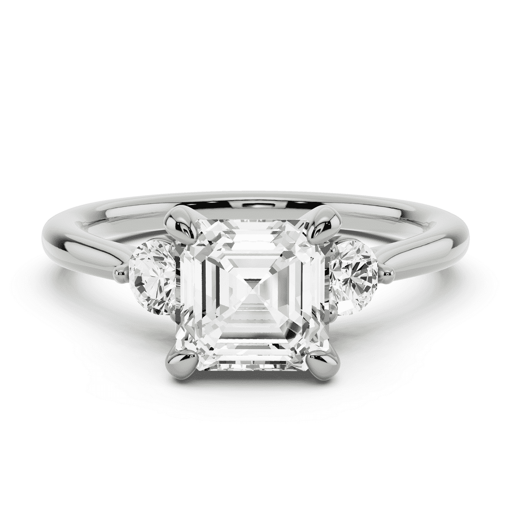 Alor Jewel 14K White Gold Over Three Stone Engagement Ring - 1.6 Ct ...