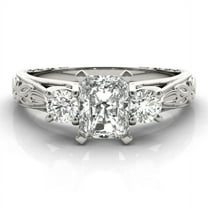 Alor Jewel 14K White Gold Over 2.2 Ct Three Stone Rings - Lab Created ...