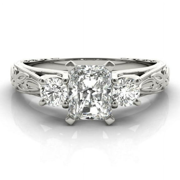 Alor Jewel 14K White Gold Over 2.2 Ct Three Stone Rings - Lab Created ...