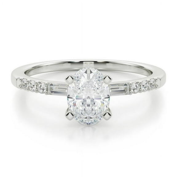 Alor Jewel Princess Cut Diamond Ring - 2.1 Ct Lab Created Prong Set ...