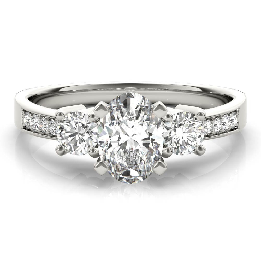 Alor Jewel 2.1 Ct Oval Cut Lab-Created Simulated Diamond Engagement ...