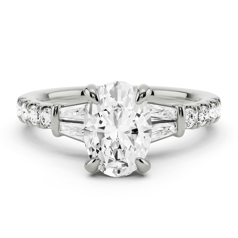 Alor Jewel 21 Ct Oval Cut Lab Created Simulated Diamond Engagement