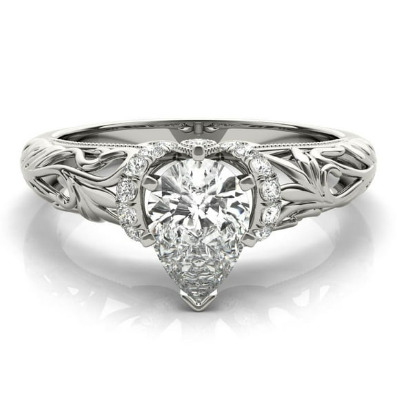 Alor Jewel Handmade 1.9 Ct Cushion Cut Diamond Ring - 14K White Gold ...