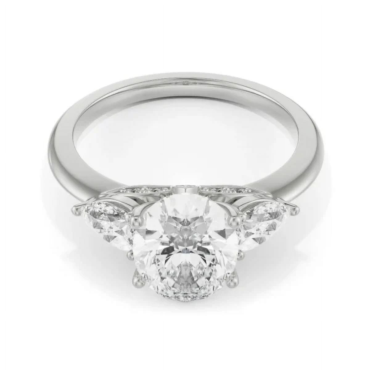 Alor Jewel 2.1 Ct Round Cut Lab Created Diamond Engagement Ring - 14K ...