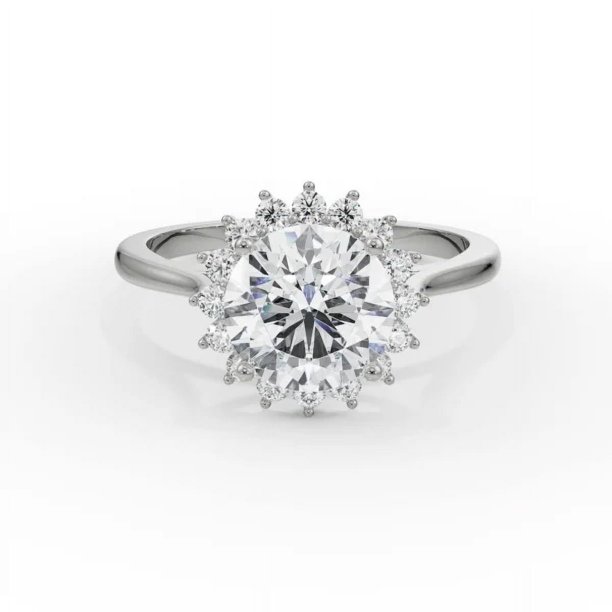 Alor Jewel 2.1 Ct Round Cut Lab Created Diamond Ring - 14K White Gold ...