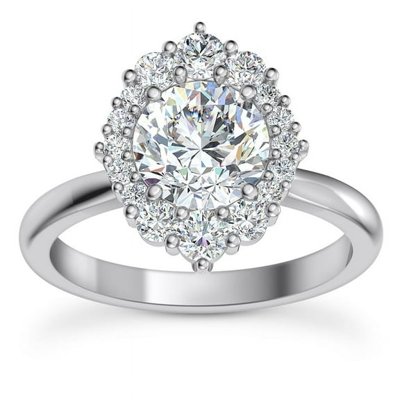 Alor Jewel Stylish 1.3 Ct Round Cut Lab Created Diamond Engagement Ring ...