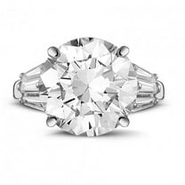 Alor Jewel Round Cut Lab Created Diamond Ring - 2.2 Ct Three Stone With ...