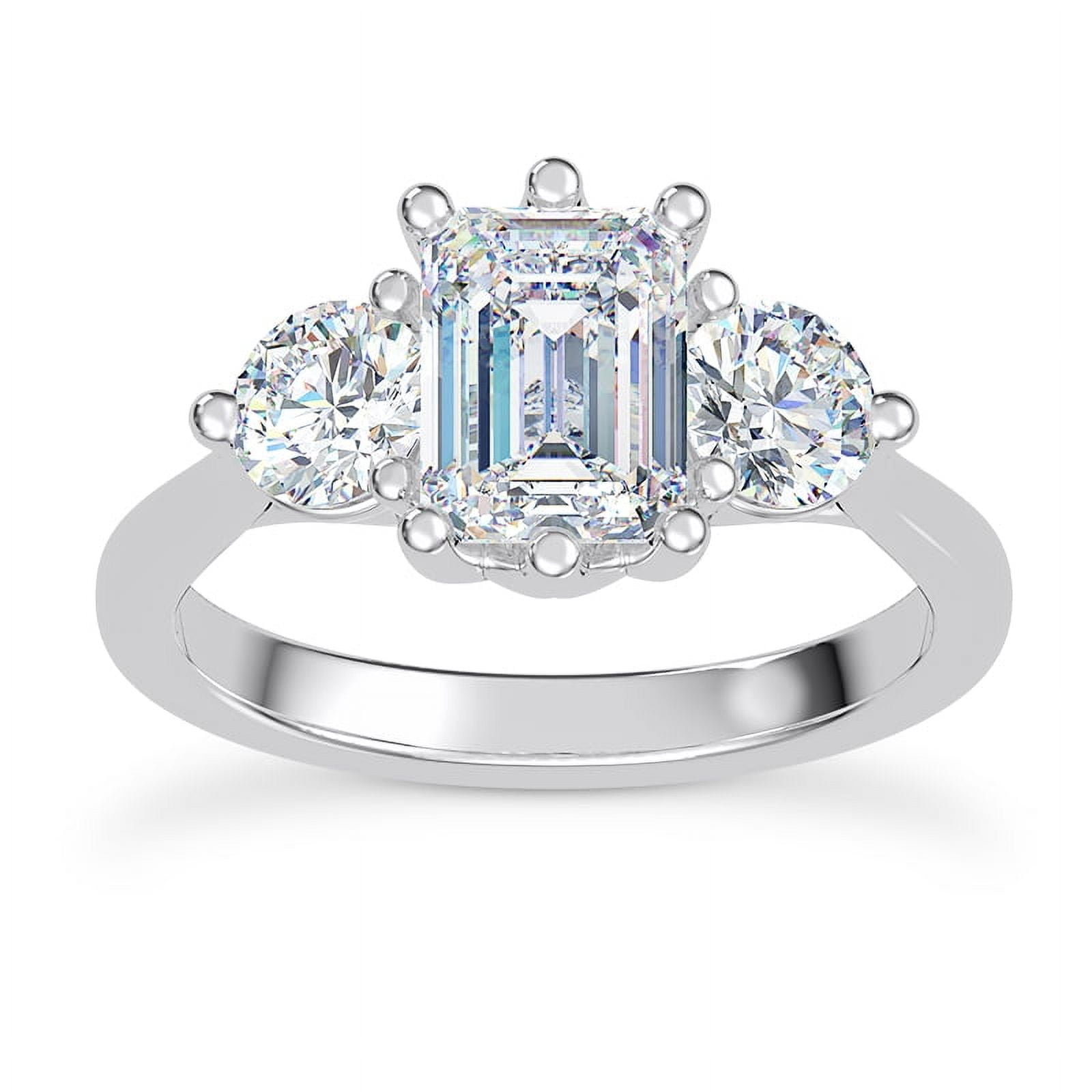 Alor Jewel 2 Ct Emerald Cut Diamond Engagement Ring - Lab Created ...