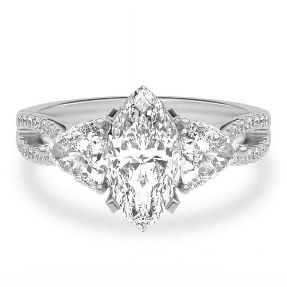 Alor Jewel 1.9 Ct Cushion Cut Diamond Engagement Rings - Lab-Created ...