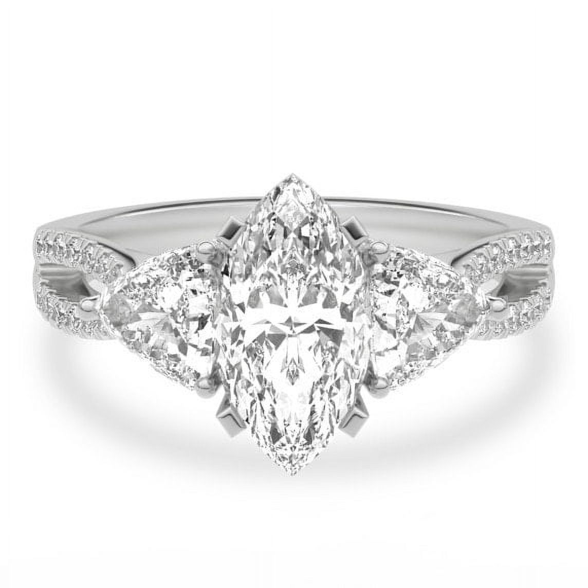 Alor Jewel 2 Ct Marquise Cut Diamond Engagement Ring - Lab-Created ...