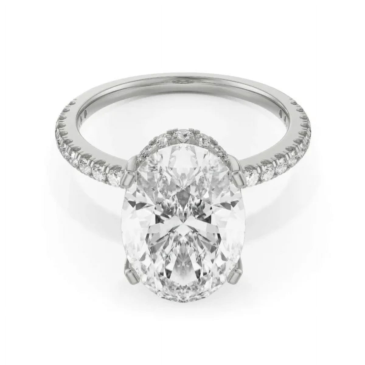 Alor Jewel 2 Ct Oval Cut Lab Created Diamond Engagement Ring - 14K ...