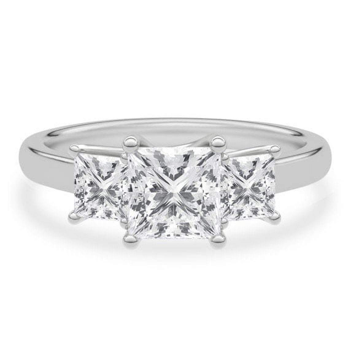 Alor Jewel 2 Ct Princess Cut Engagement Solitaire Ring with Accent ...