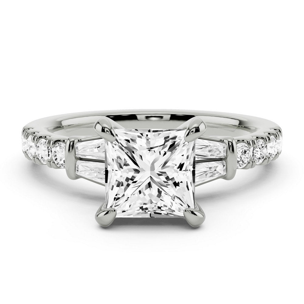 Alor Jewel 2 Ct Princess Cut Lab-Created Simulated Diamond Engagement ...