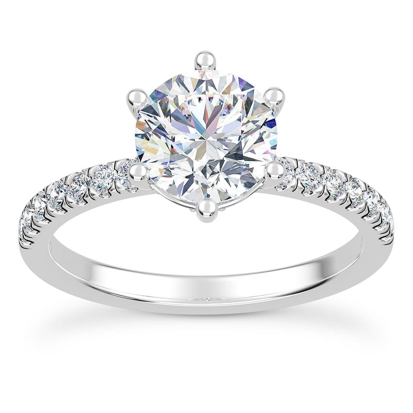 Alor Jewel 2 Ct Round Cut Engagement Solitaire Ring for Women - Lab ...