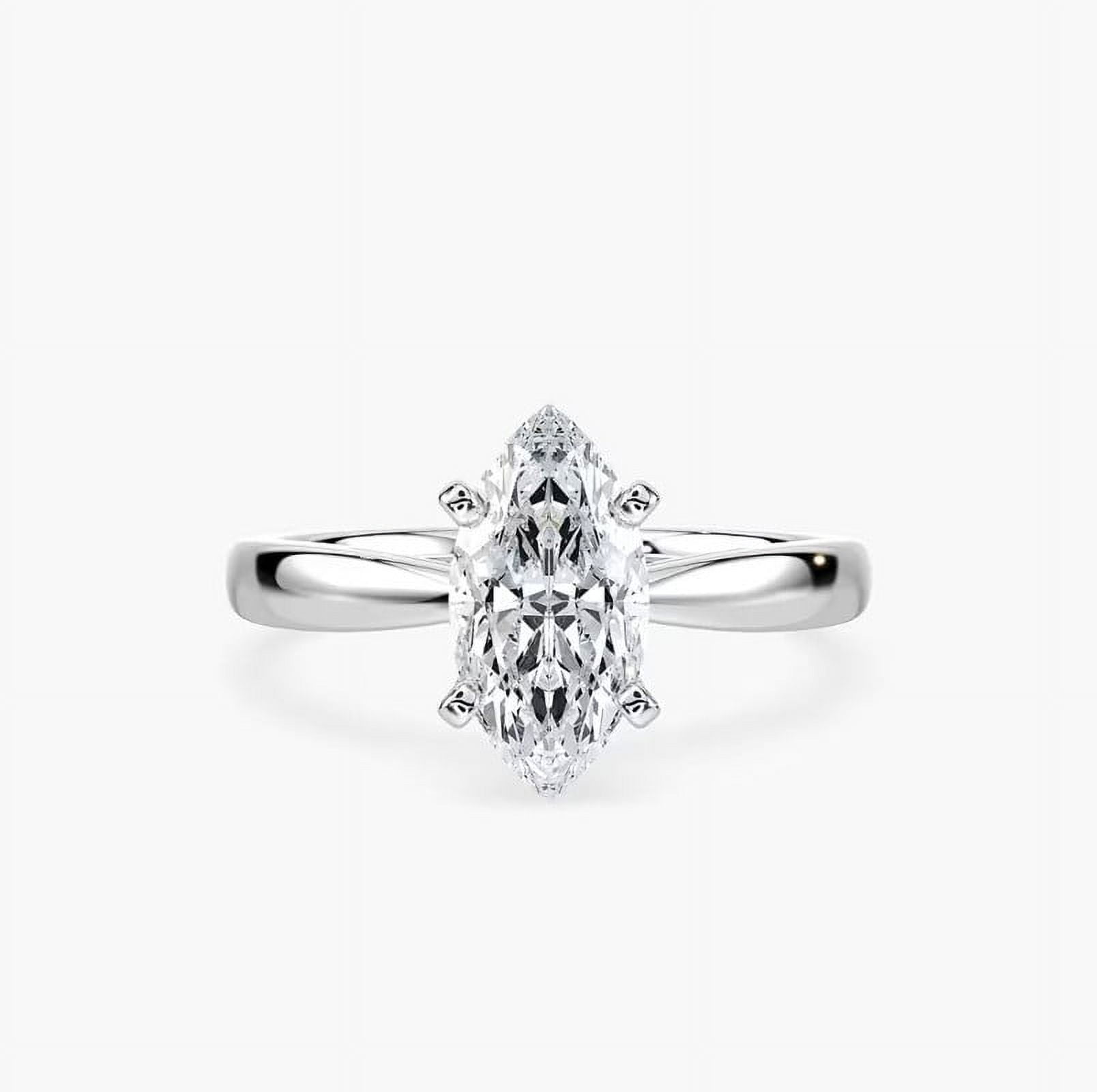 Alor Jewel 2 Ct Marquise Cut Lab Created Diamond Engagement Ring - 14K ...
