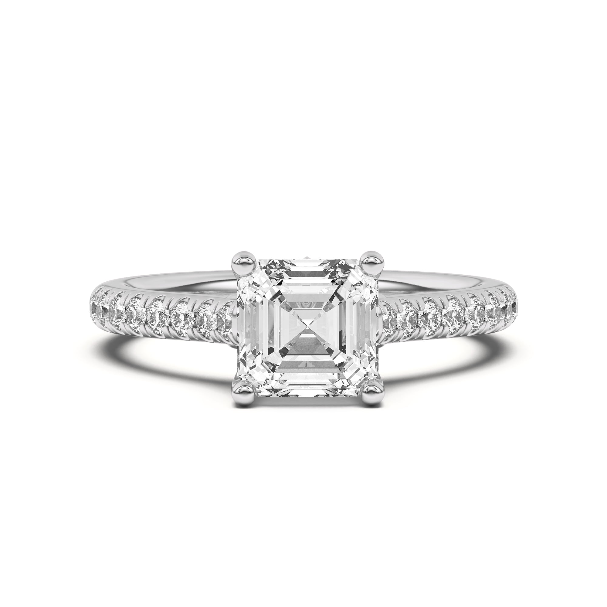 Alor Jewel Asscher Cut Diamond Wedding Ring - 1.5 Ct Lab Created ...