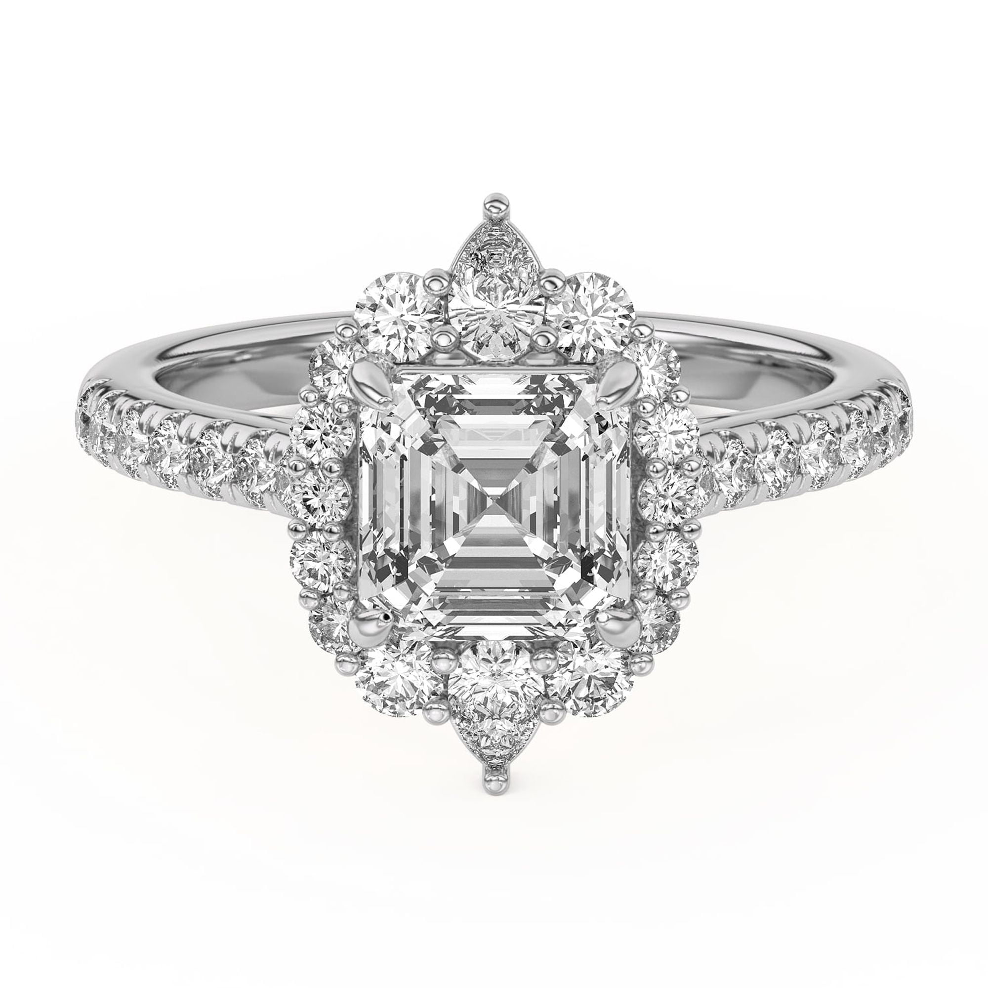 Alor Jewel Asscher Cut Engagement Solitaire Ring - 1.9 Ct Lab-Created ...
