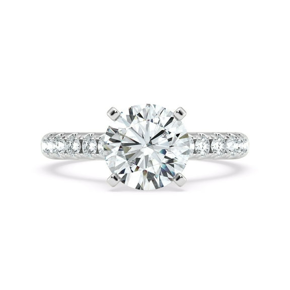 Alor Jewel 2 Ct Round Cut Lab Created Diamond Ring - 14K White Gold ...