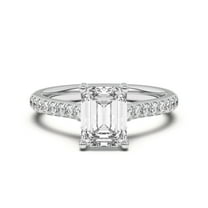 Alor Jewel 1.5 Ct Emerald Cut Lab Created Diamond Three Stone ...