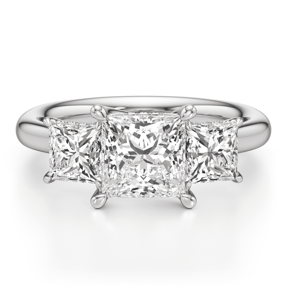 Alor Jewel Elegant Engagement Ring for Women - 2.2 Ct Princess Cut Lab ...