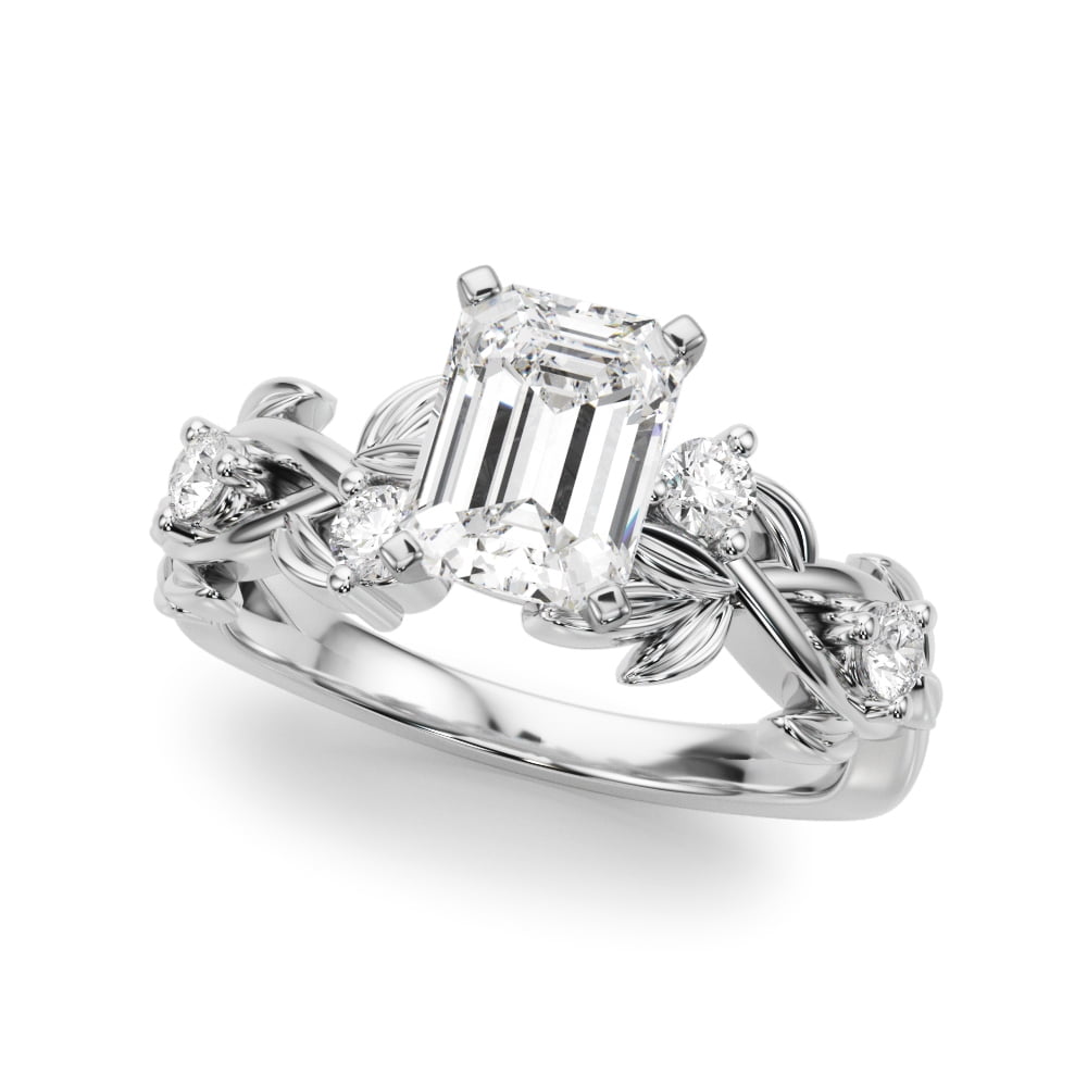 Alor Jewel Engagement Ring for Women - 1.7 Ct Emerald Cut Lab Created ...