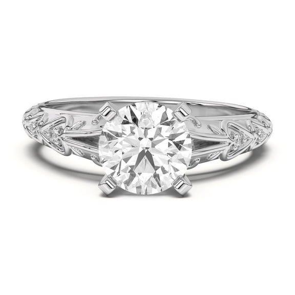 Alor Jewel 1.7 Ct Round Cut Lab Created Diamond Simple Wedding Ring ...