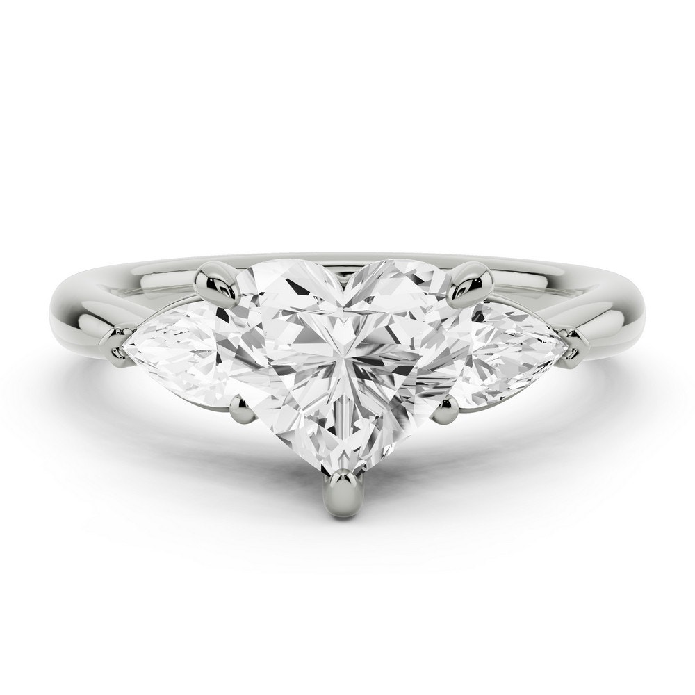 Alor Jewel Heart Cut Solitaire Diamond Ring - 1.5 Ct Lab-Created ...