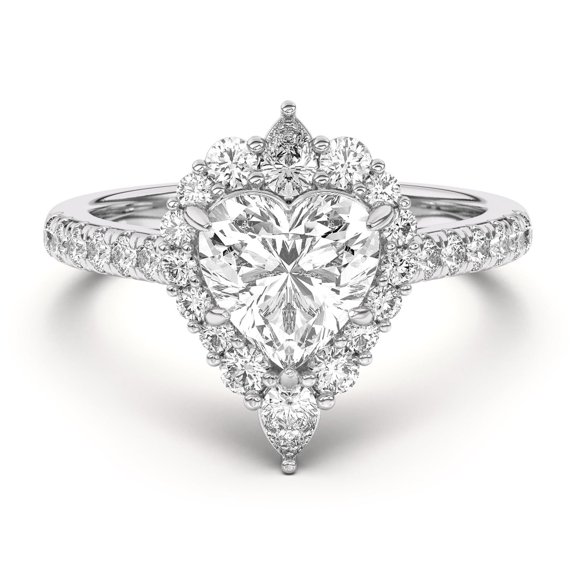 Alor Jewel Pear Cut Engagement Solitaire Ring - 1.4 Ct Lab-Created ...