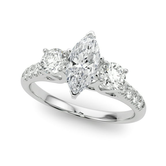 Alor Jewel 1.5 Ct Heart Cut Solitaire with Accents and Cathedral ...