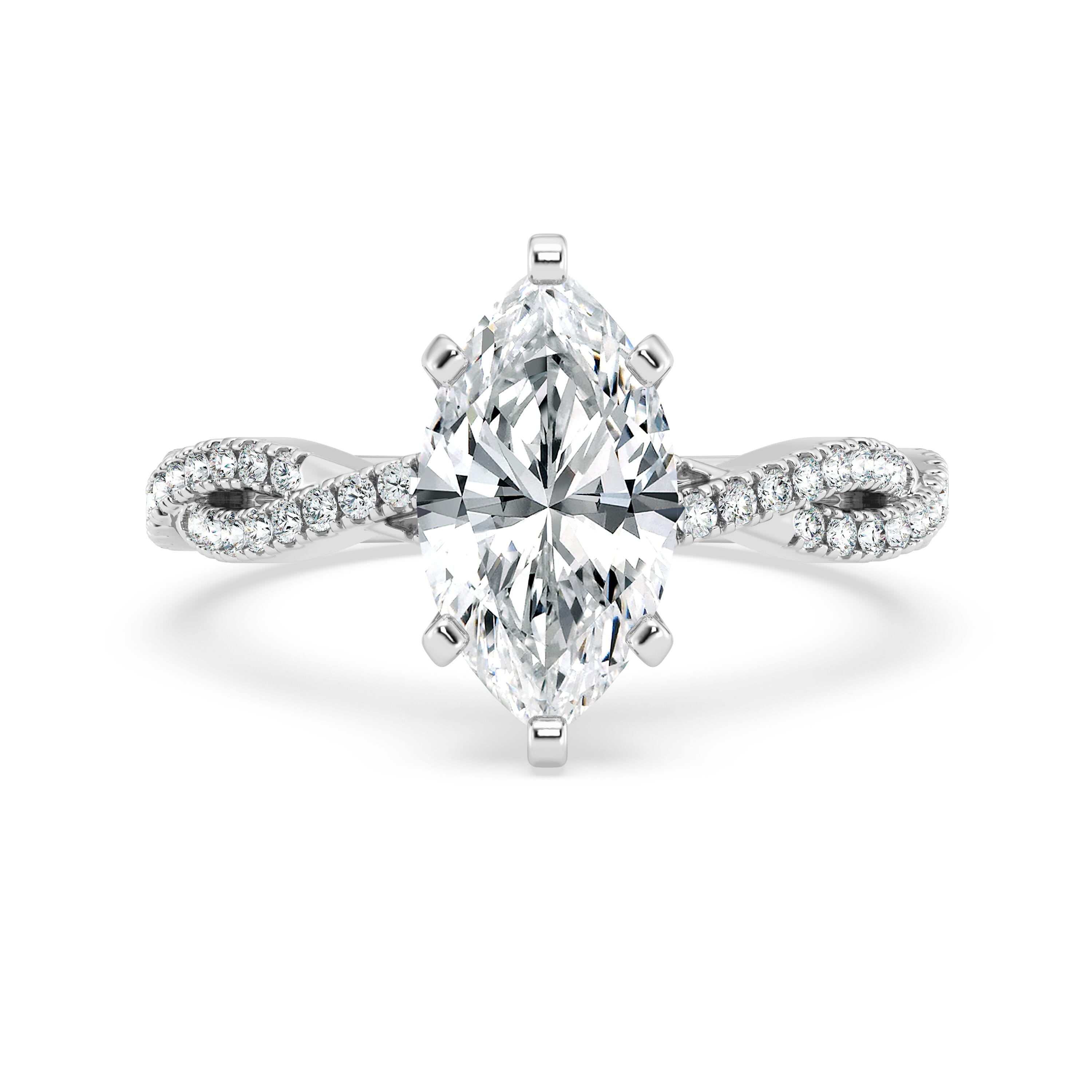 Alor Jewel Marquise Cut Engagement Solitaire Ring - 1.4 Ct Lab-Created ...