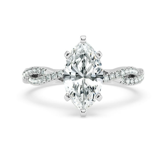 Alor Jewel Marquise Cut Engagement Solitaire Ring - 1.4 Ct Lab-Created ...