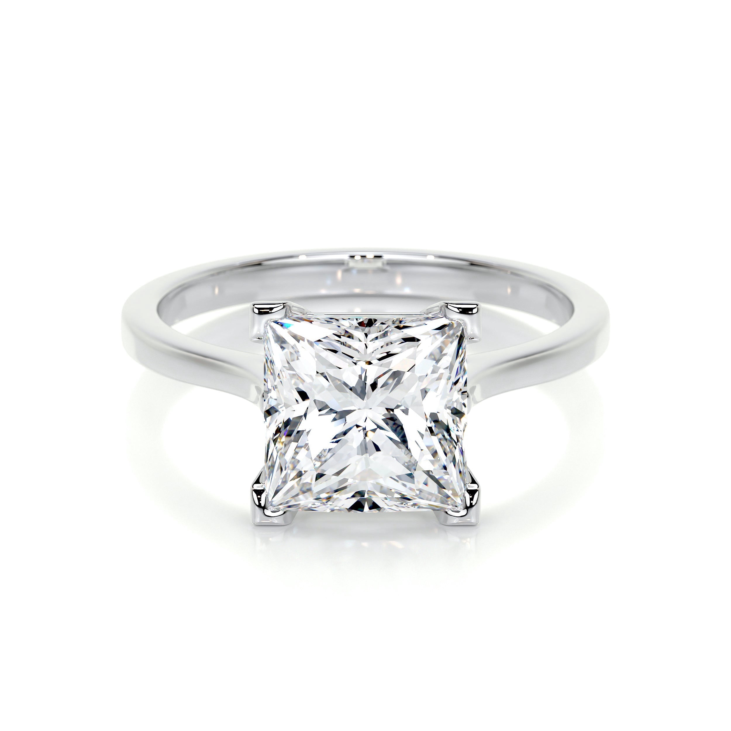 Alor Jewel Princess Cut Excellent 2 Ct Moissanite Ring For Her - 14K ...