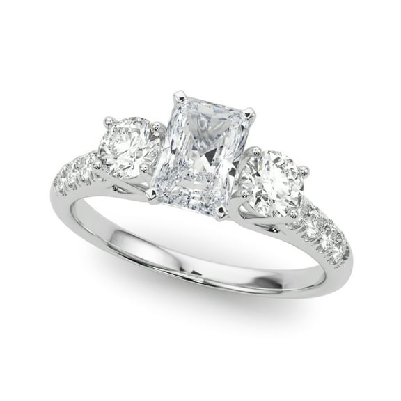 Alor Jewel Princess Cut Engagement Solitaire with Accent Ring for Her ...