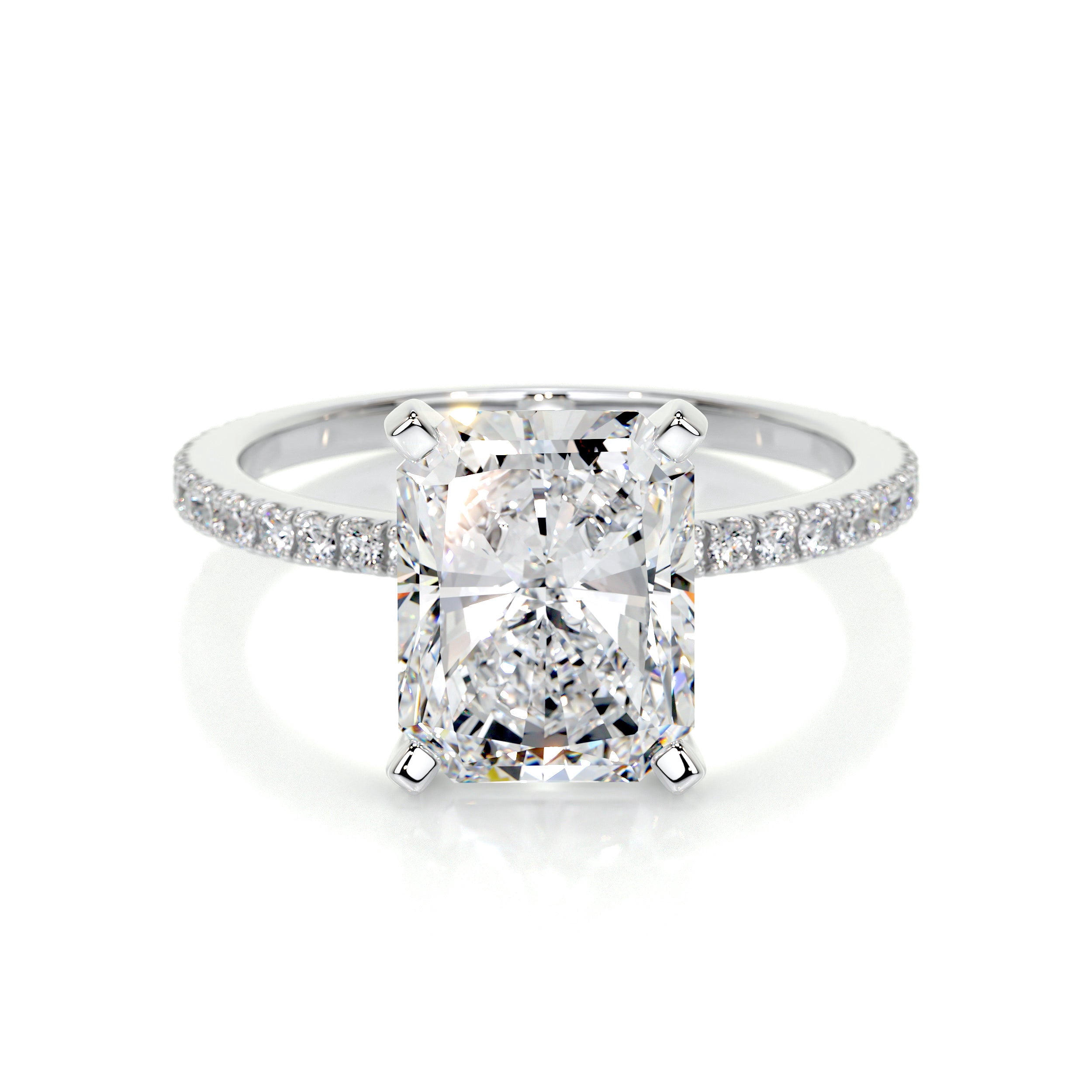 Alor Jewel Radiant Cut Excellent 2.4 Ct Moissanite Ring For Women's ...