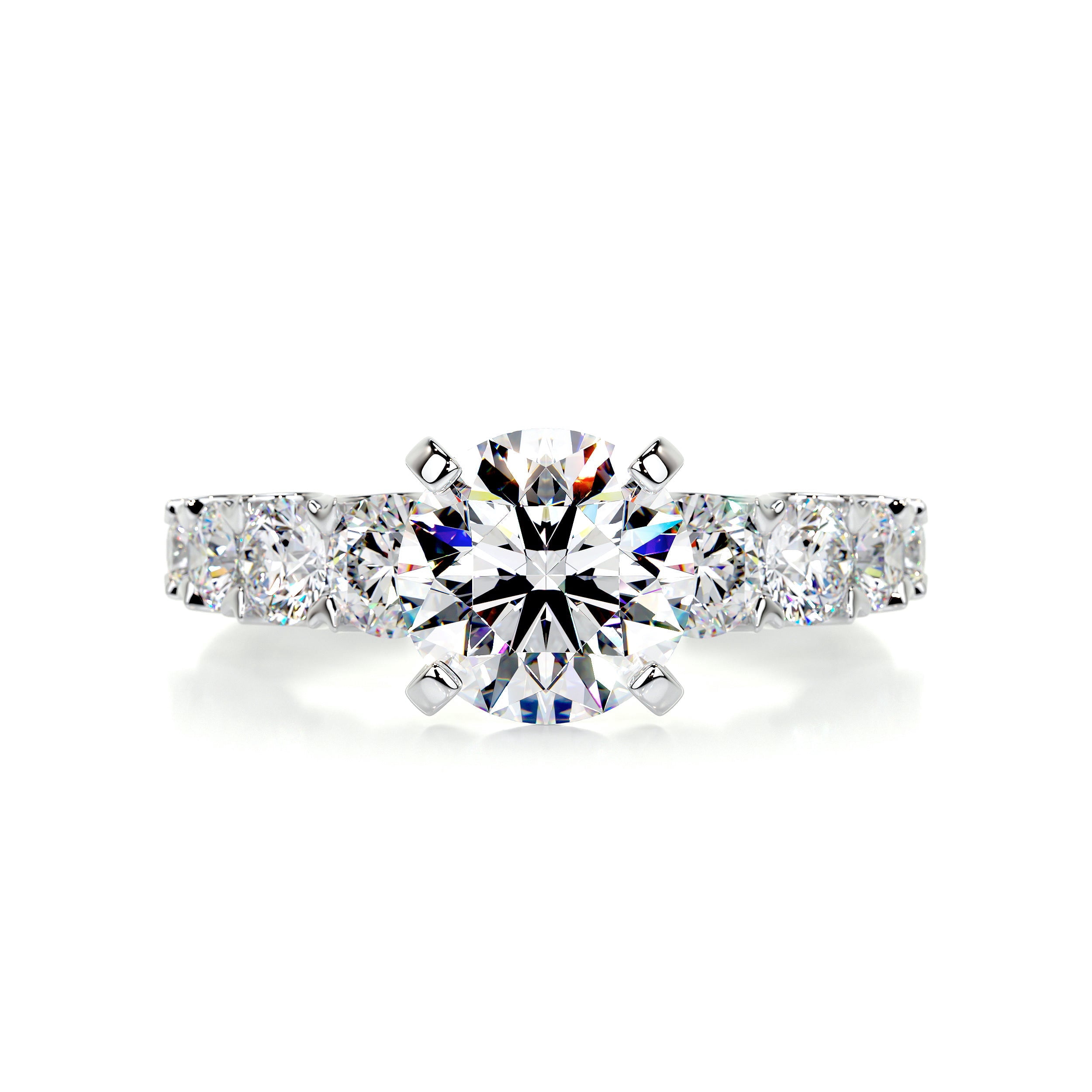 Alor Jewel Round Cut Broad Eternity Band Moissanite Ring - 2 Ct ...